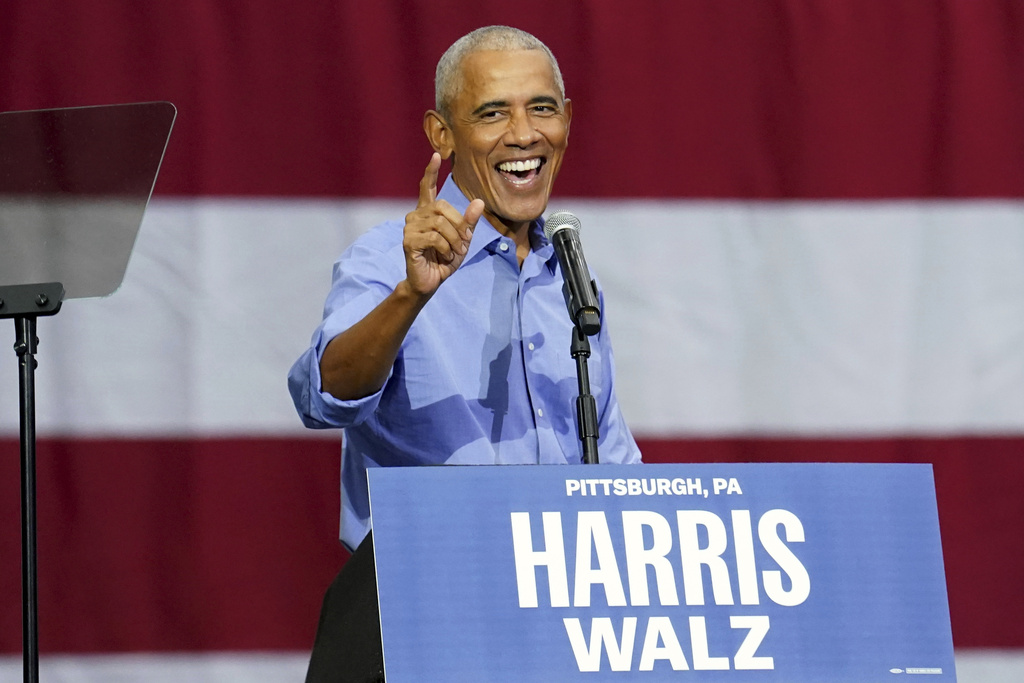 Obama urges Black men to show up for Harris as he campaigns in critical ...